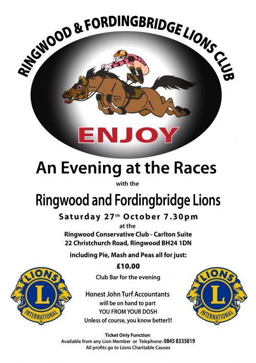Ringwood and Fordingbridge Lions Club - Race Night